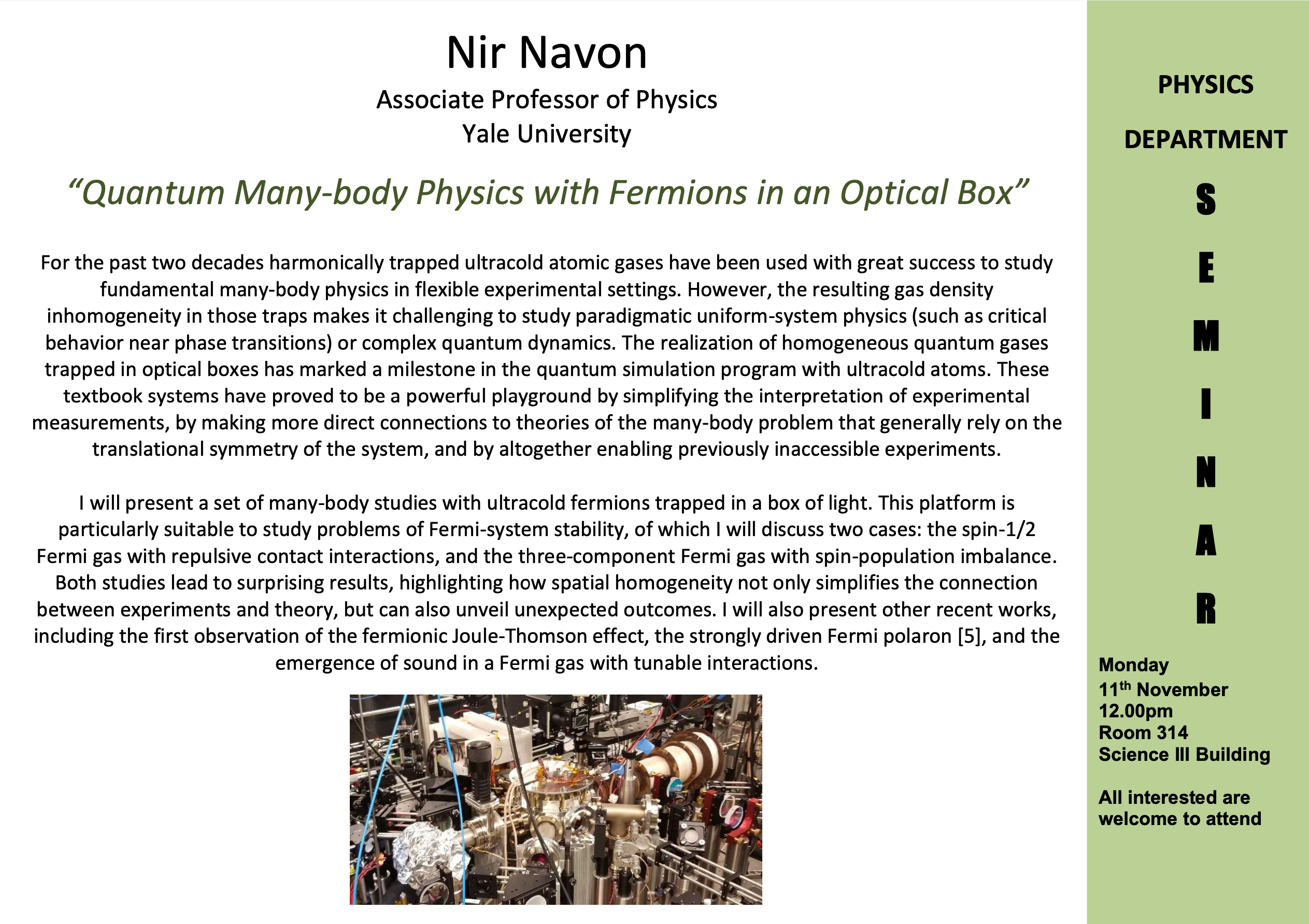 Physics Department News and Events – University of Otago