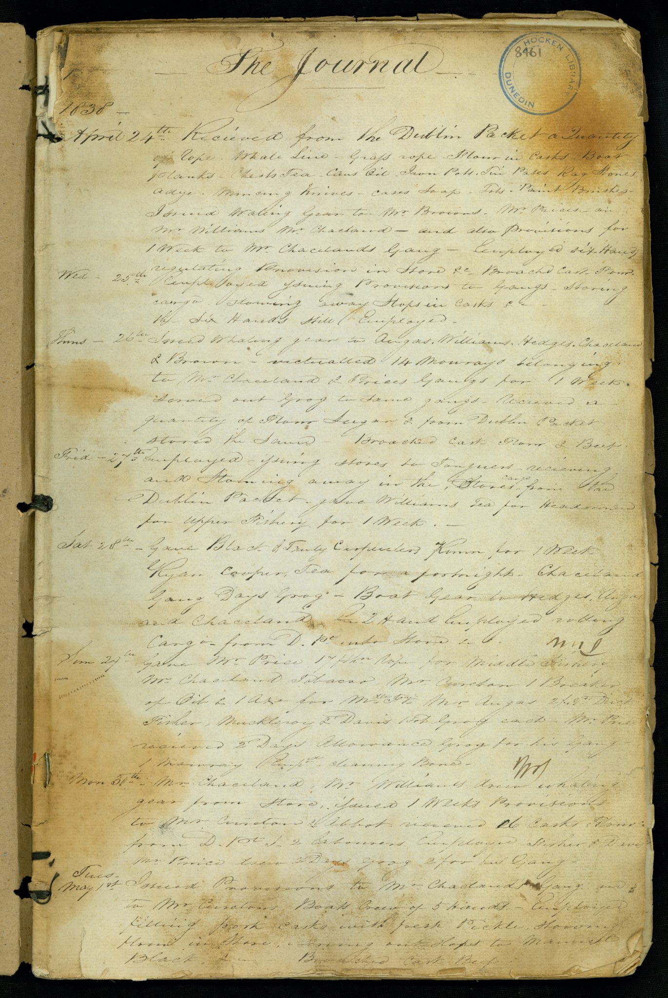 Octavius Harwood – a real “Wellerman” – The Hocken Blog, University of ...